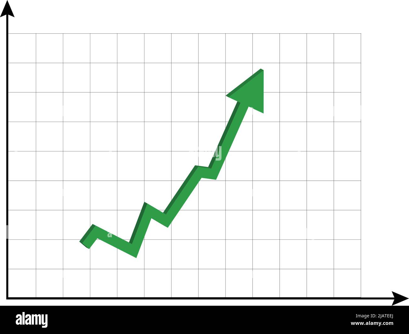 illustration of stock market increase arrow. on white background Stock ...