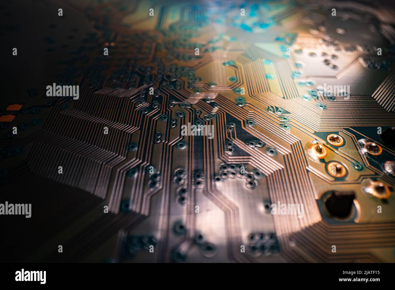Electronic circuit board technology background. Electronic plate ...