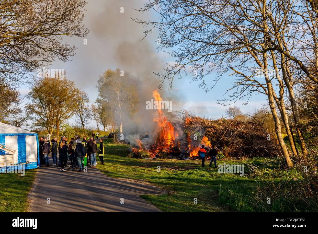 May fire on Walpurgis Night, tradition in many villages and organized ...