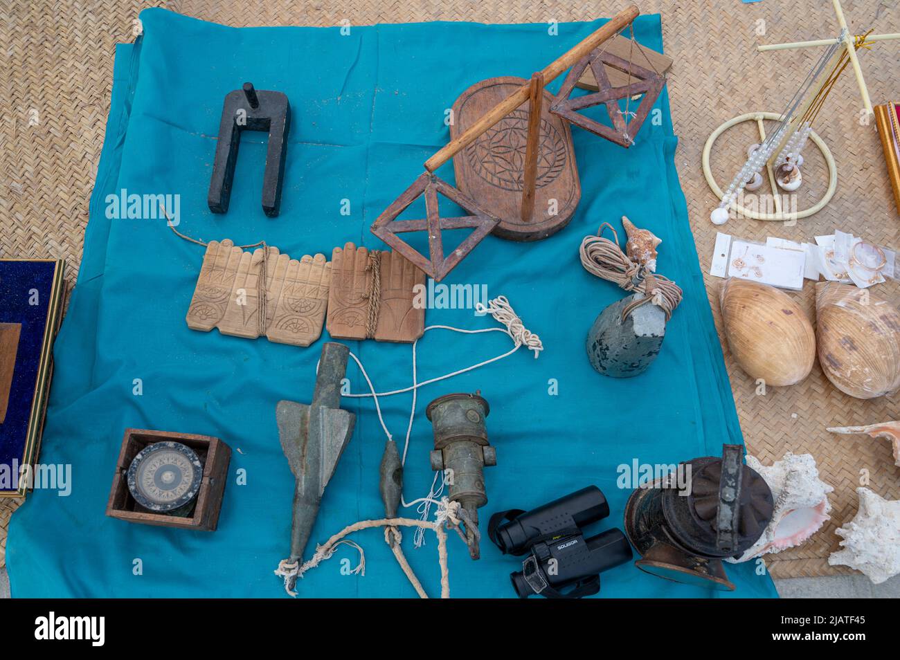 Old fishing instruments hi-res stock photography and images - Alamy