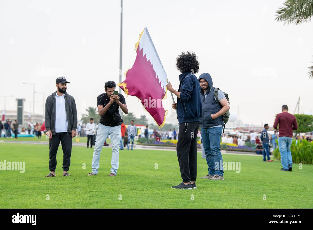 Qatar National Day Celebration at corniche Stock Photo - Alamy