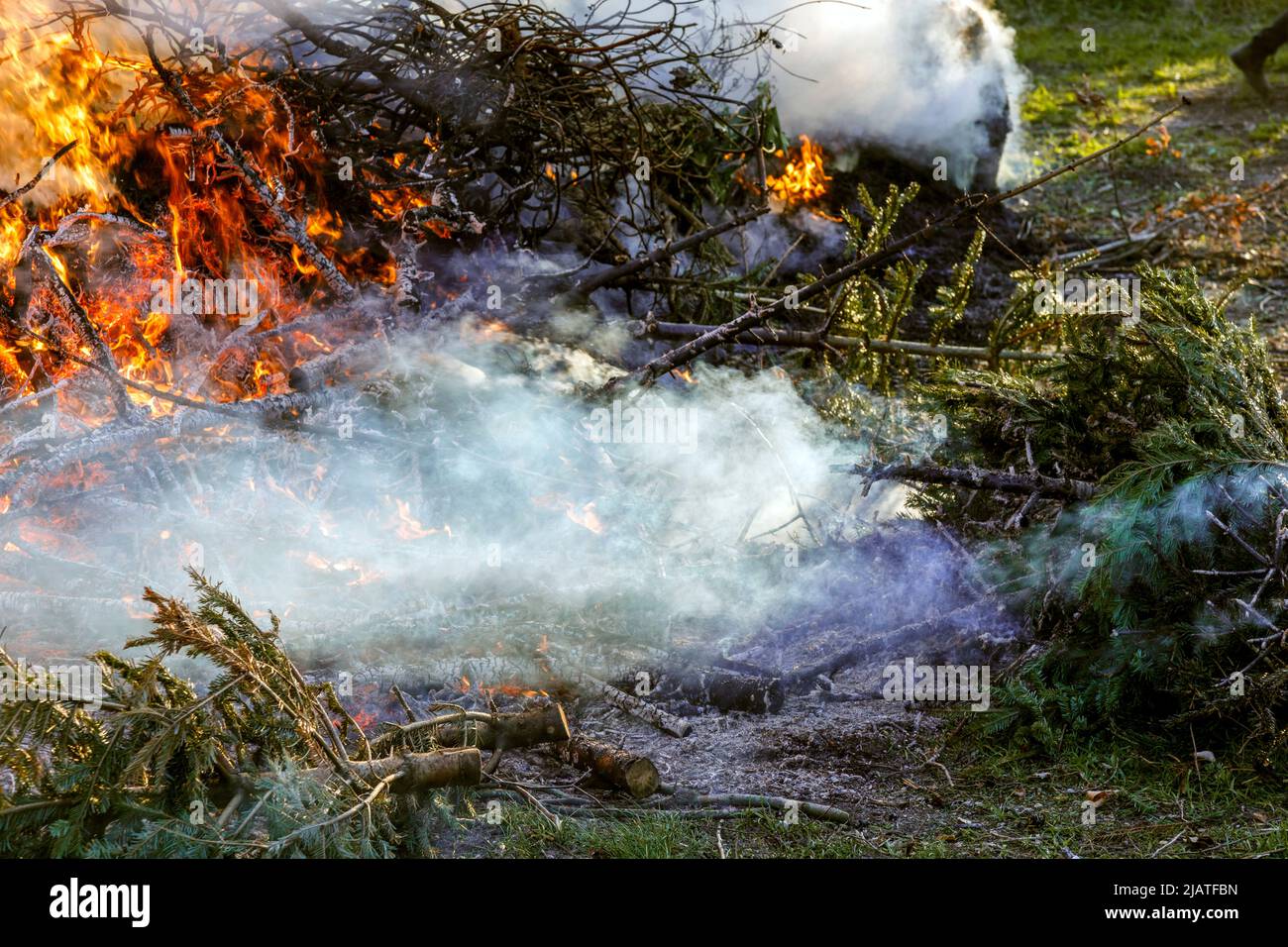 Sea of flames from a major fire Stock Photo - Alamy
