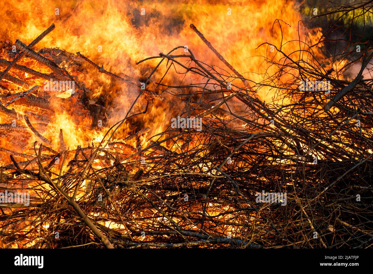 Sea of flames from a major fire Stock Photo - Alamy