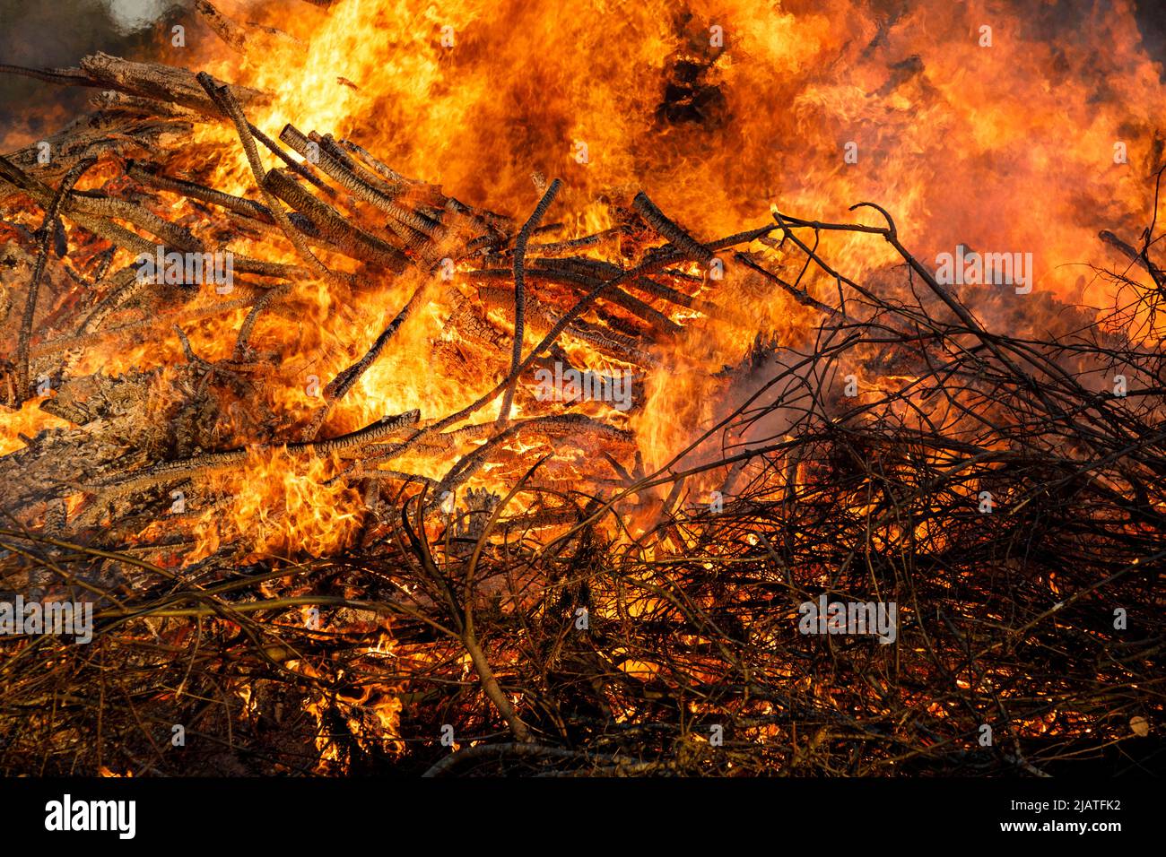 Sea of flames from a major fire Stock Photo - Alamy