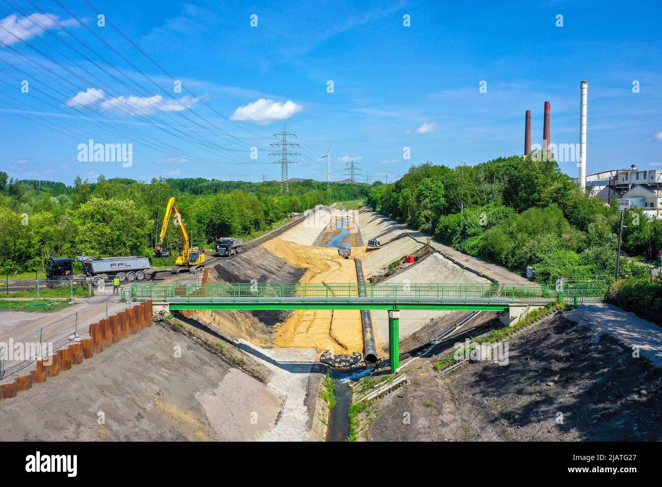 Bottrop, North Rhine-Westphalia, Germany - Renaturalized Boye, the ...