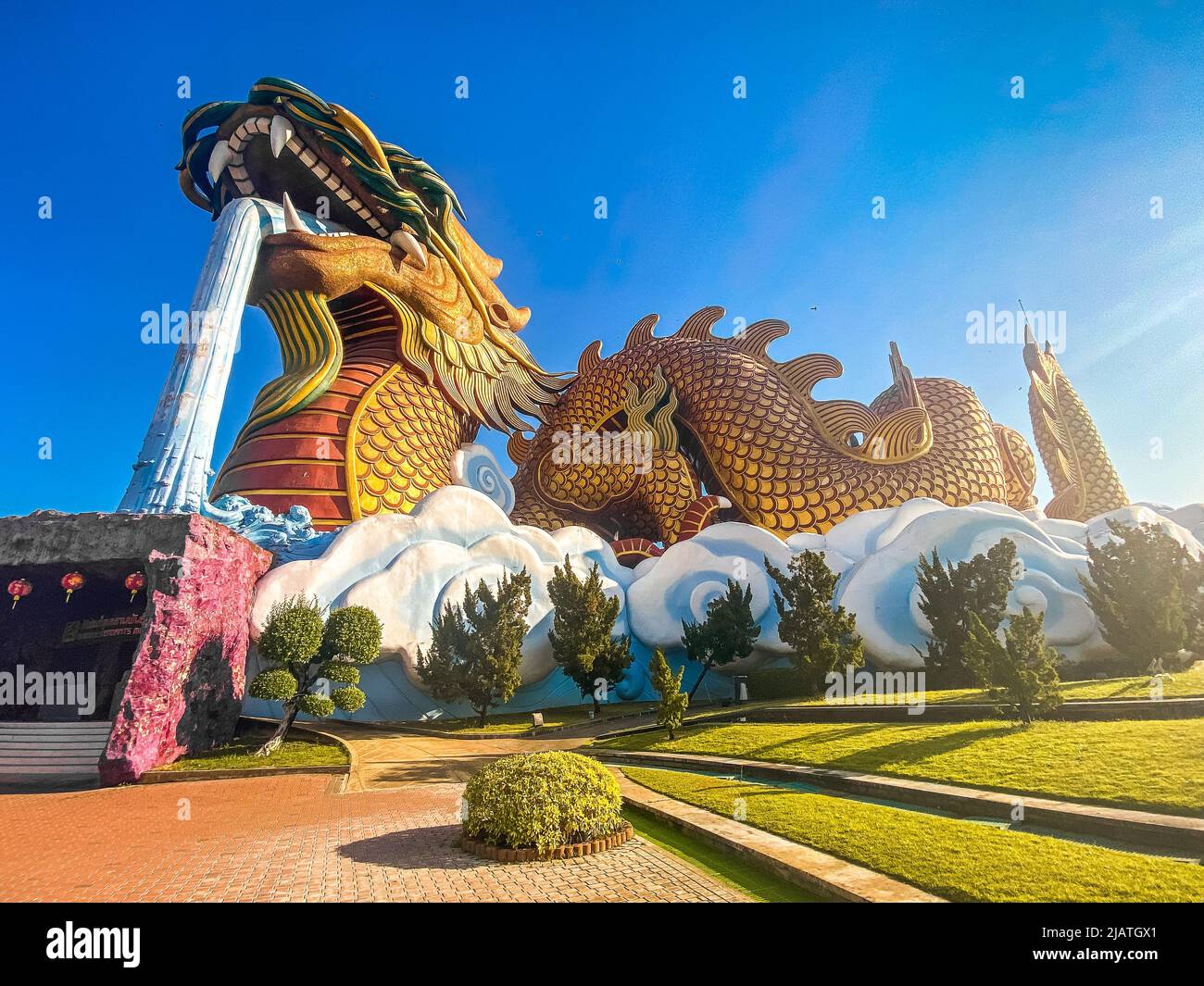 Aerial view of Dragon Paradise Park Suphan buri in Thailand Stock Photo ...