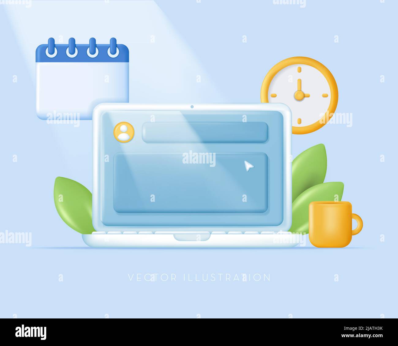 Minimal desktop work icon hi-res stock photography and images - Alamy