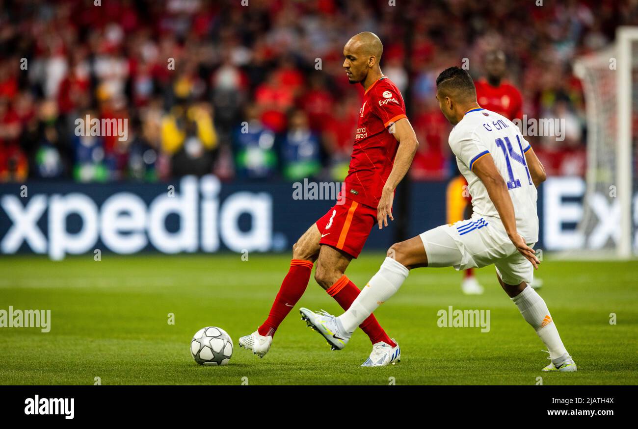 Fabinho (Liverpool), Casemiro (Real) FC Liverpool - Real Madrid Paris ...