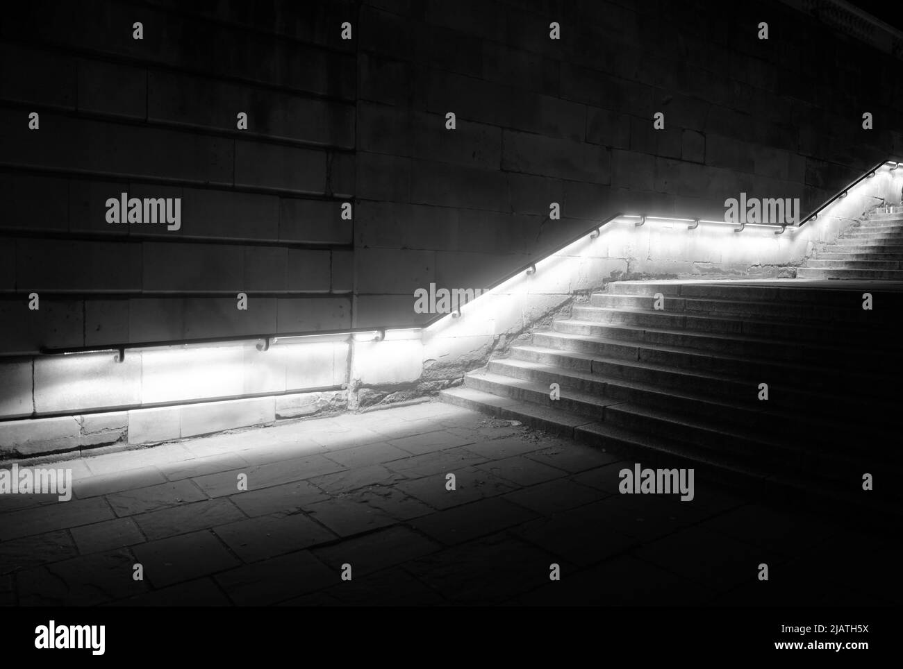 Stairs at night time Stock Photo - Alamy