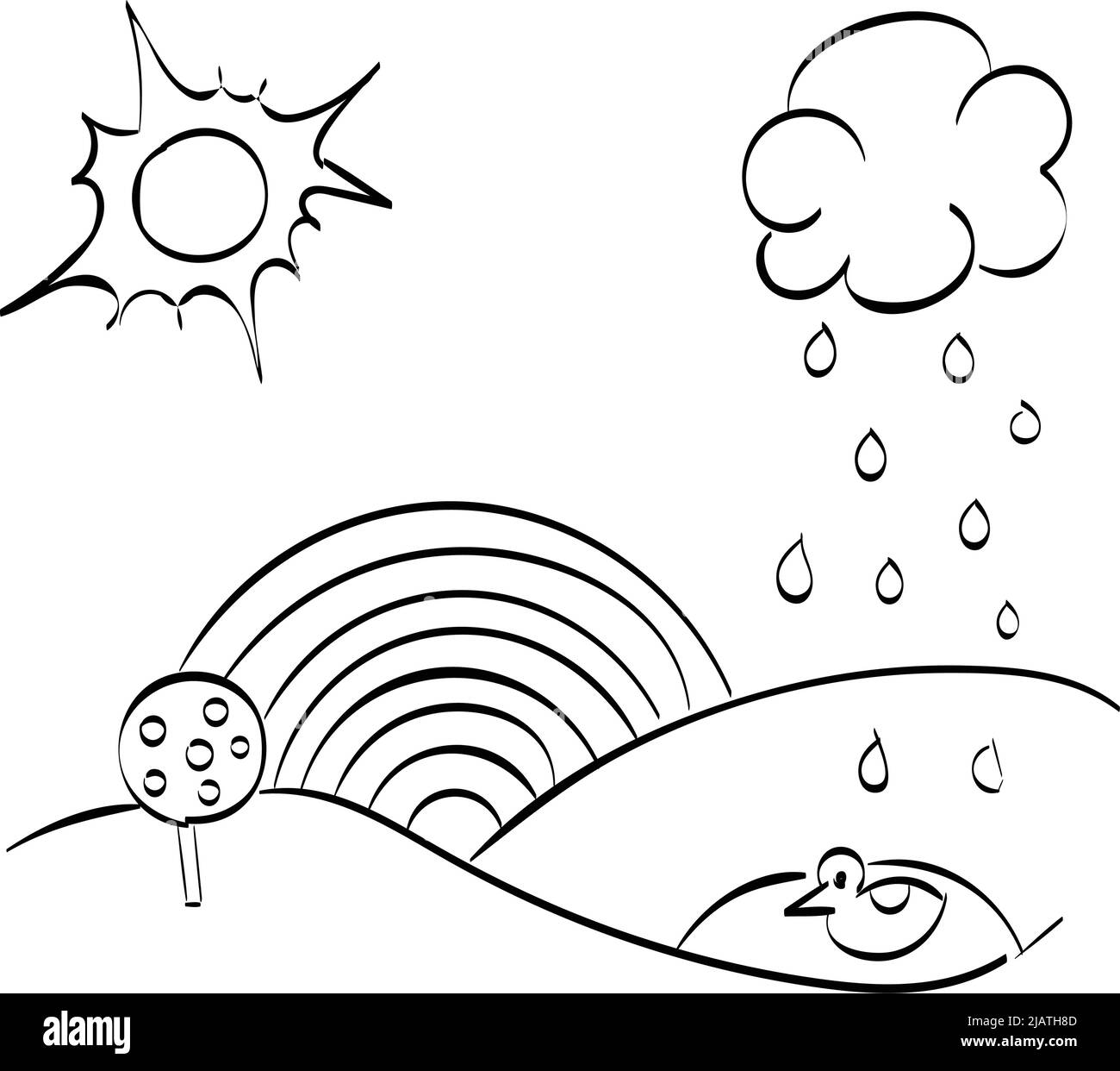 Sunny Weather Coloring Page