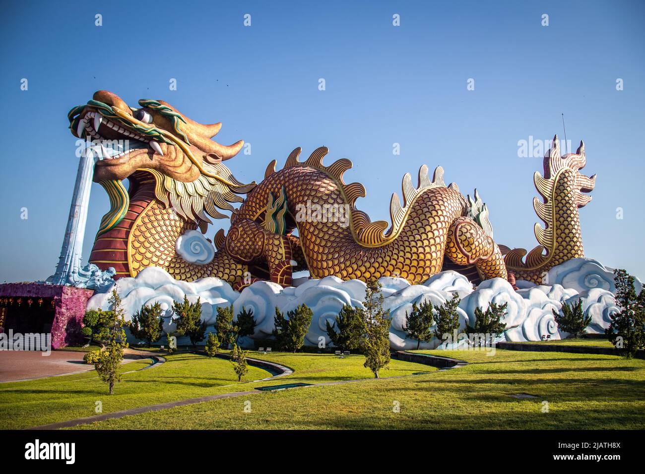 Dragon Paradise Park Suphan buri in Thailand Stock Photo - Alamy