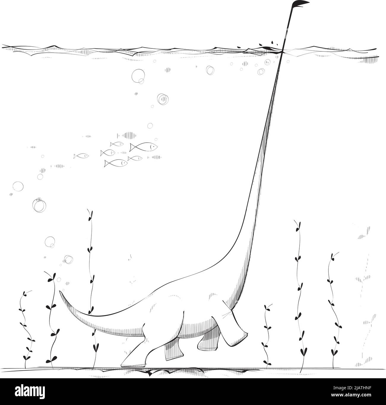 Dinosaur cartoon water hi-res stock photography and images - Alamy