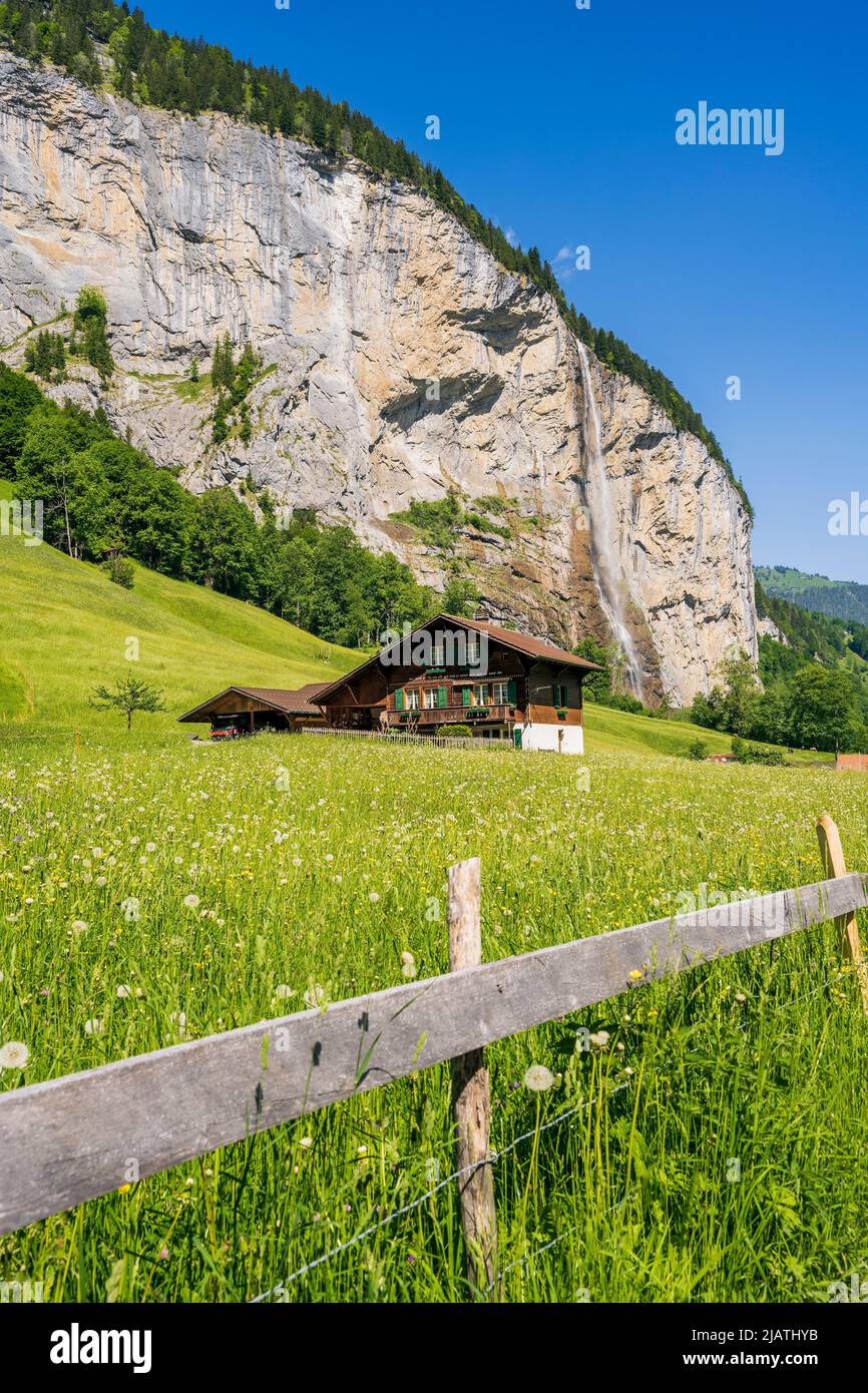 Typical wooden swiss chalet hi-res stock photography and images - Alamy