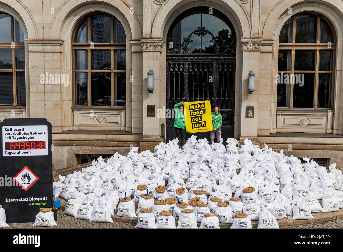 Biofuel protest food hi-res stock photography and images - Alamy