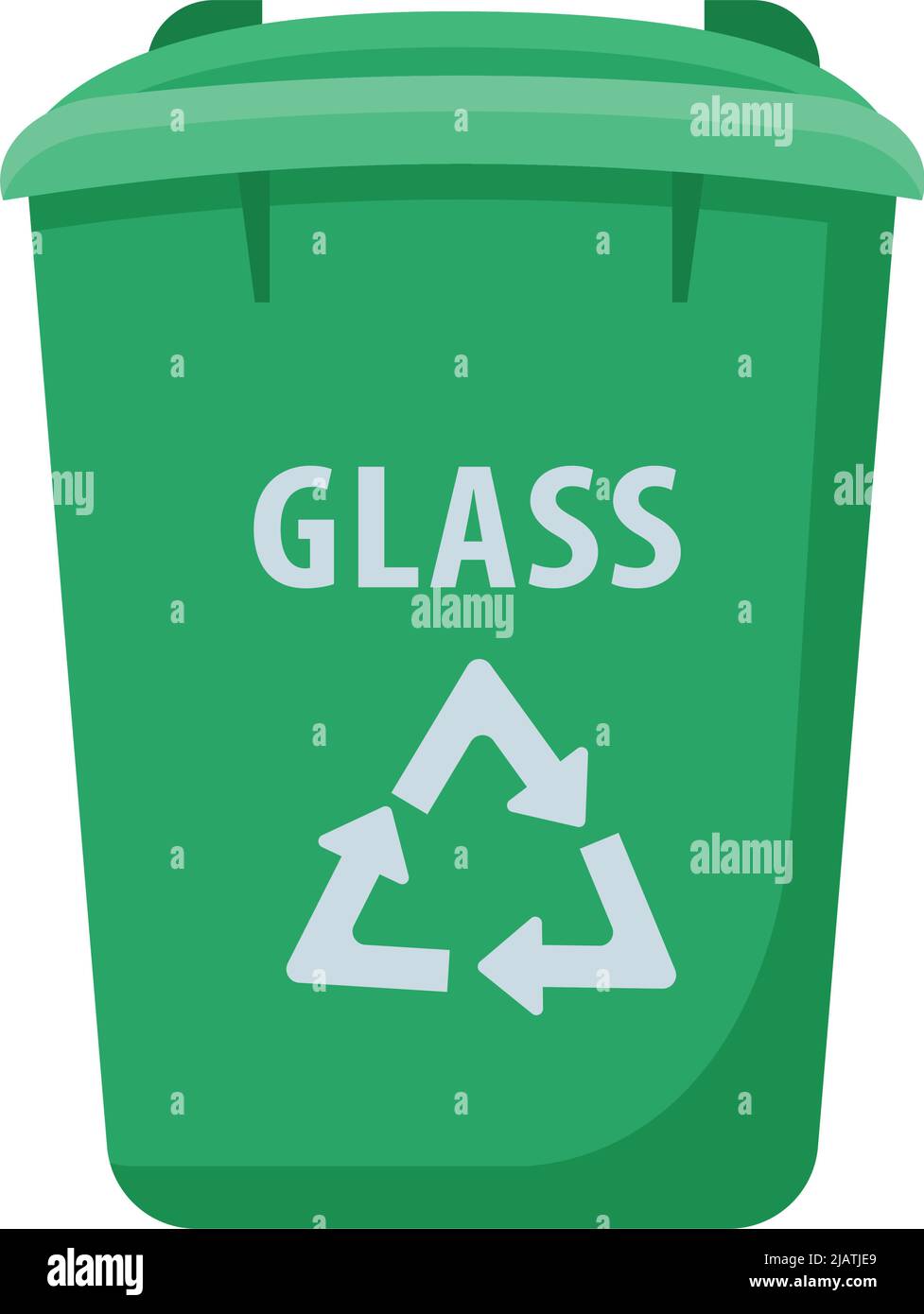 Container for glass waste semi flat color vector object Stock Vector ...