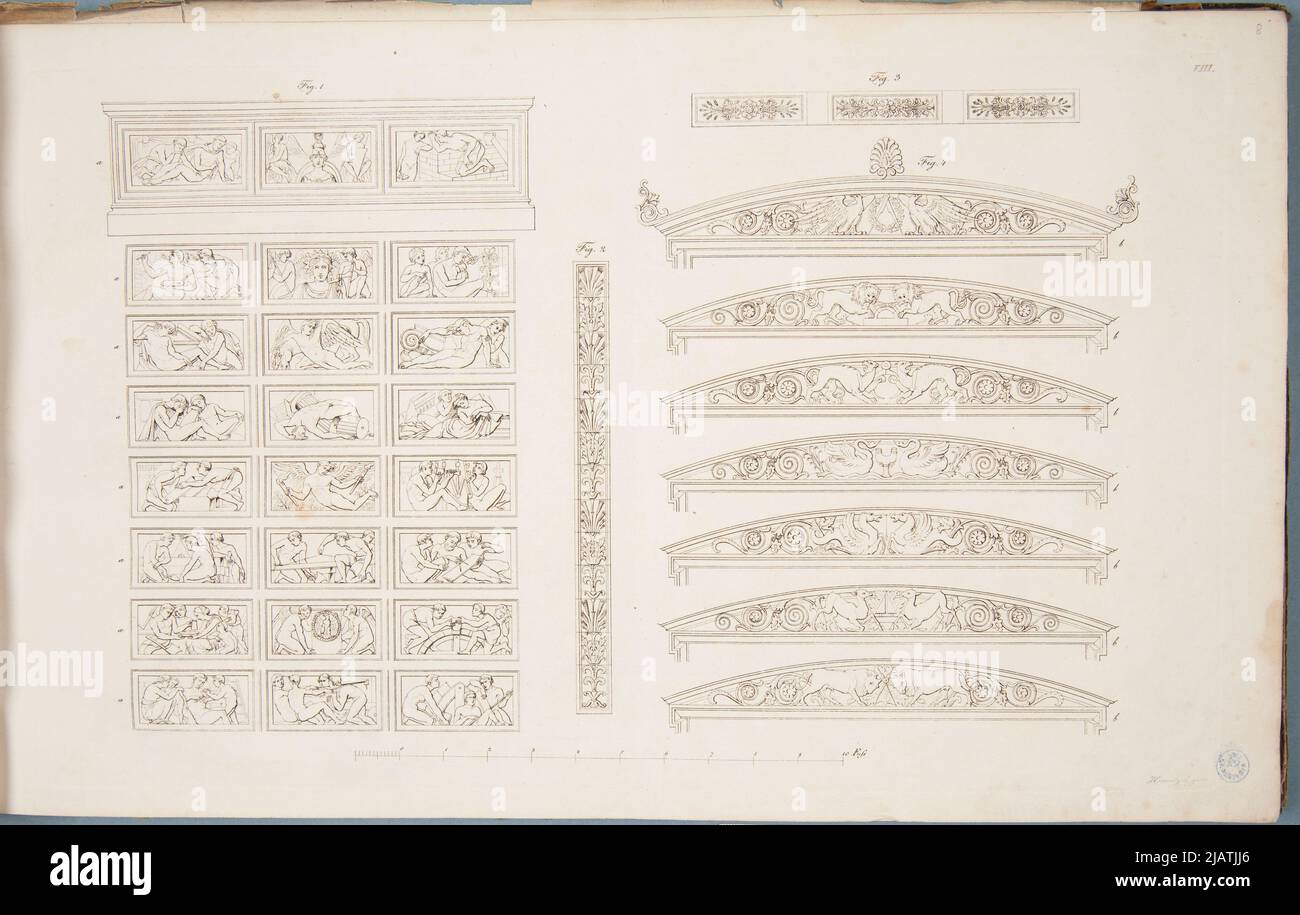Tabl. VIII View of frieze and panels in: Building designs Hummitzsch, H ...