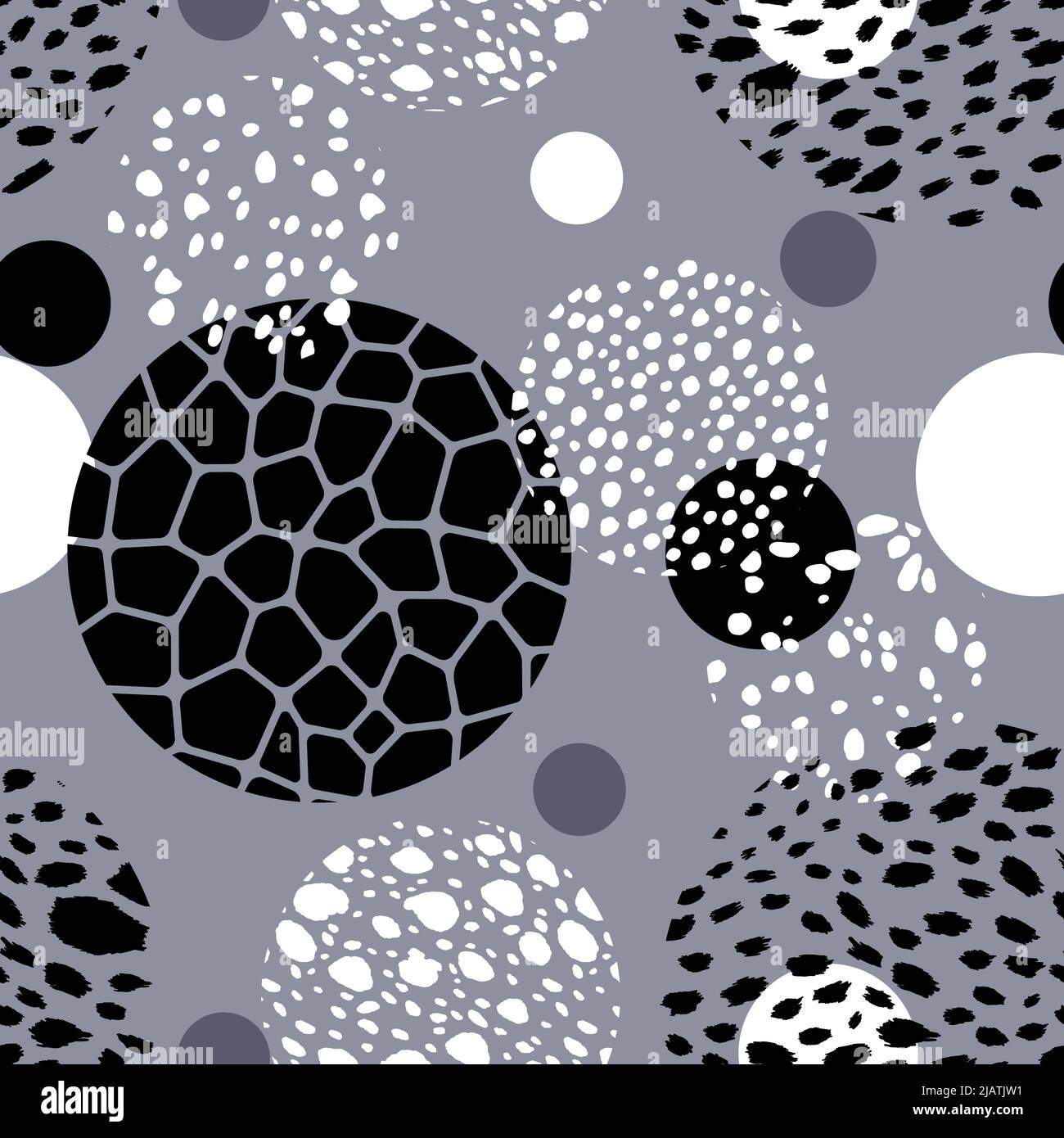Abstract modern leopard seamless pattern with circles. Animals trendy ...