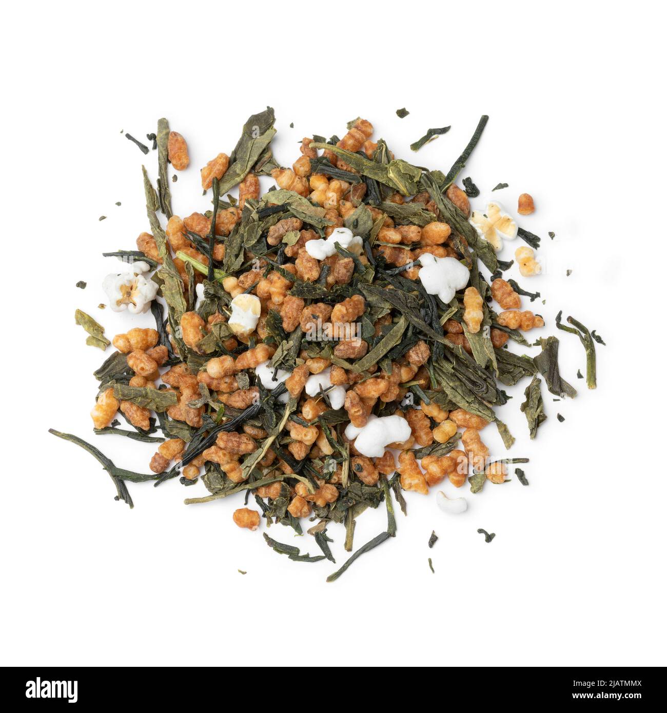 Heap of Genmaicha, Japanese tea, is green tea combined with roasted ...