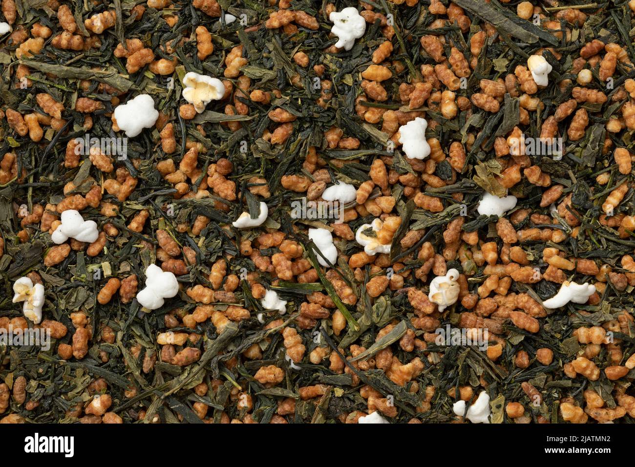 Genmaicha, Japanese tea, is green tea combined with roasted brown rice ...