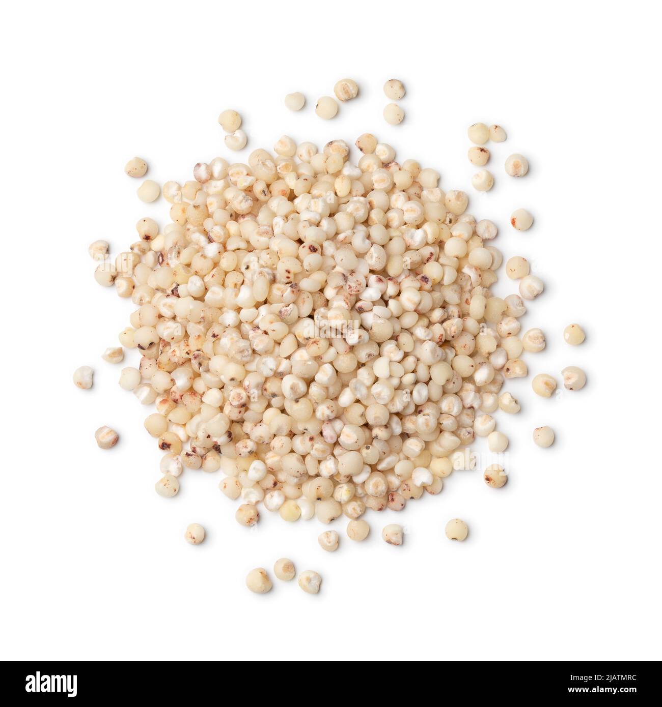 Heap of raw Sorghum grain isolated on white background Stock Photo - Alamy