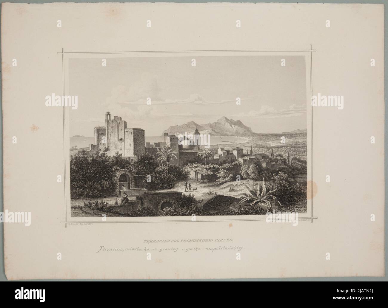 Terrazina, a town on the Roman neapolitan border Album of engravings ...