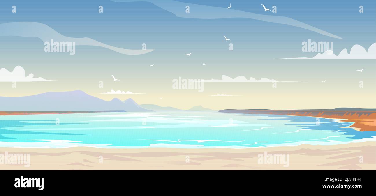 No people beach Stock Vector Images - Alamy