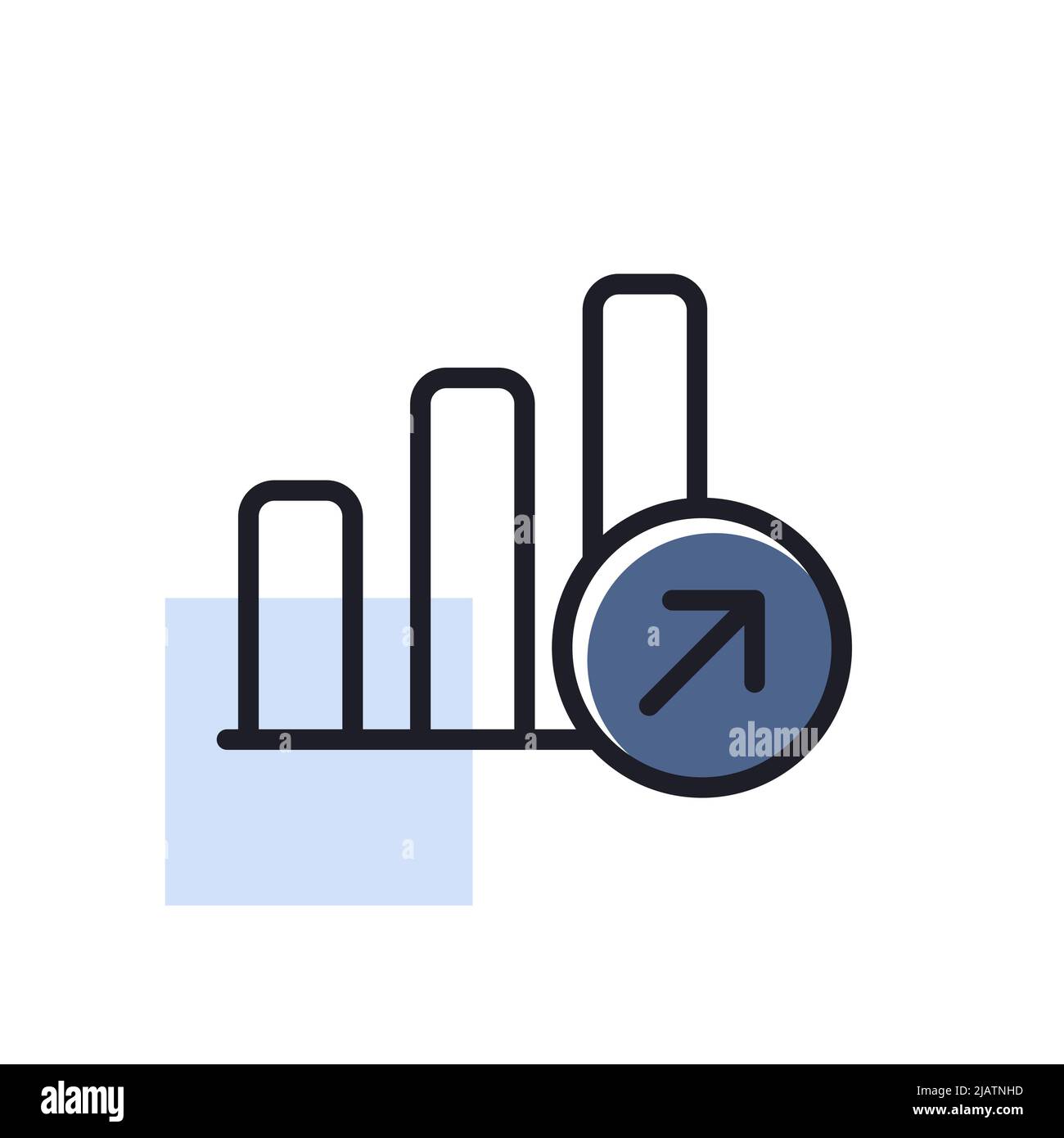 Growth graph outline icon. Finances sign. Graph symbol for your web ...