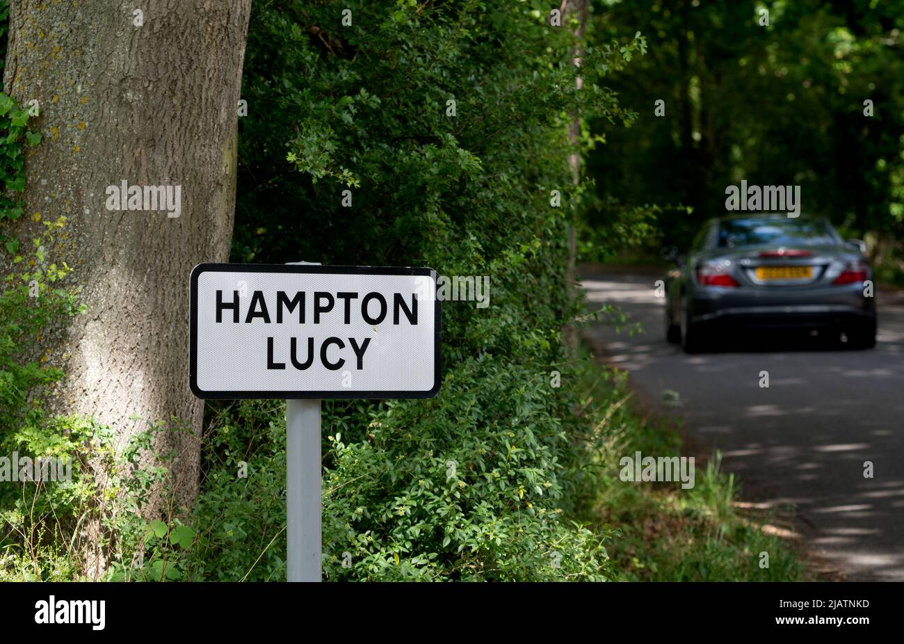 Hampton Lucy village sign, Warwickshire, England, UK Stock Photo - Alamy