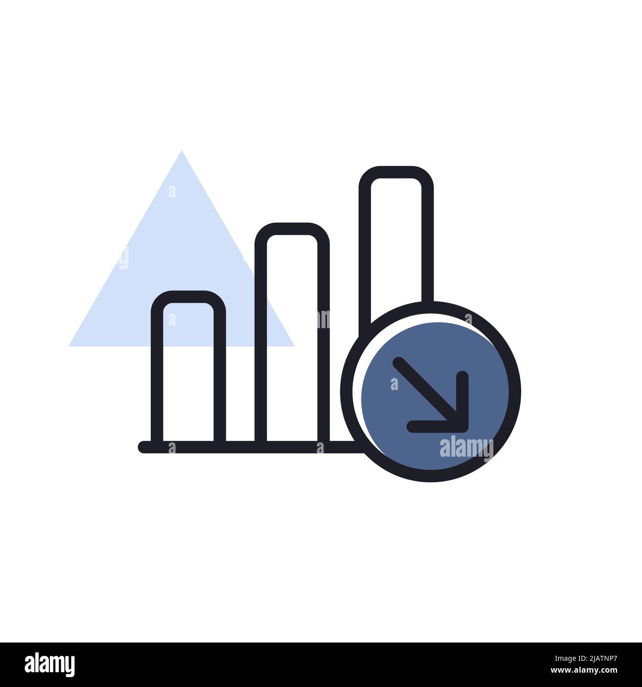 Decrease outline icon. Office sign. Graph symbol for your web site ...