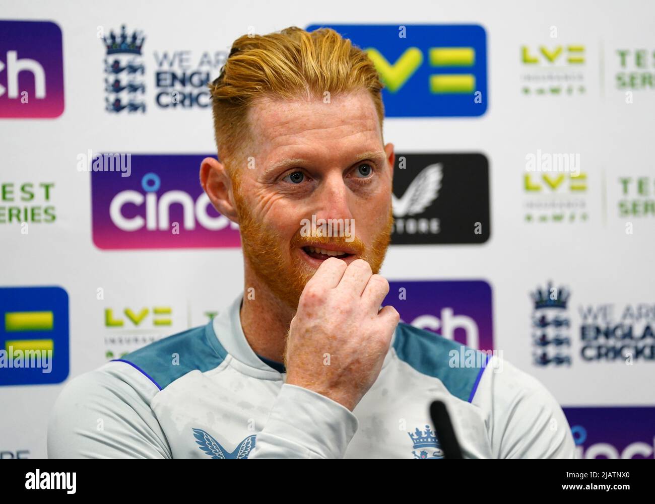 New England captain Ben Stokes during a press conference at Lord's ...
