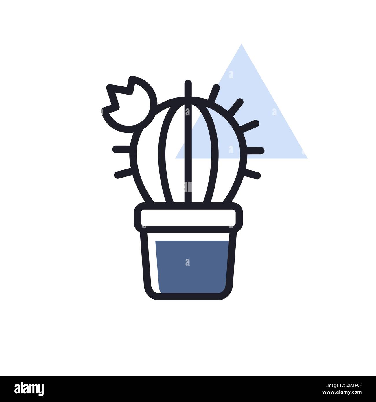 Cactus outline icon. Workspace sign. Graph symbol for your web site ...