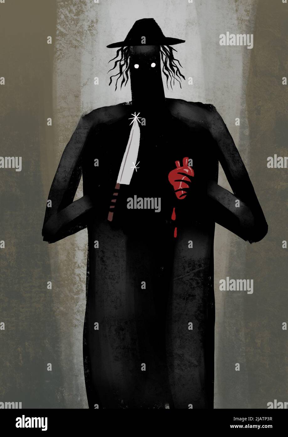 creepy spooky serial killer monster gothic horror character shadow ...