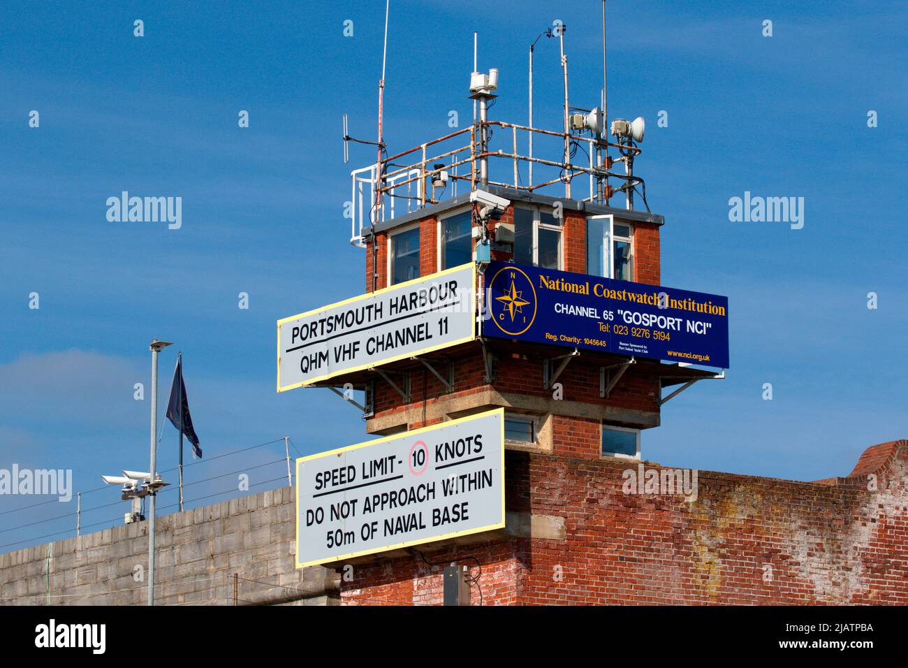 National Coastwatch station at the entrance to Portsmouth Harbour Stock ...