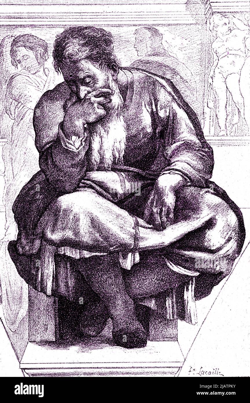 Jeremiah, the weeping prophet, illustration Stock Photo - Alamy