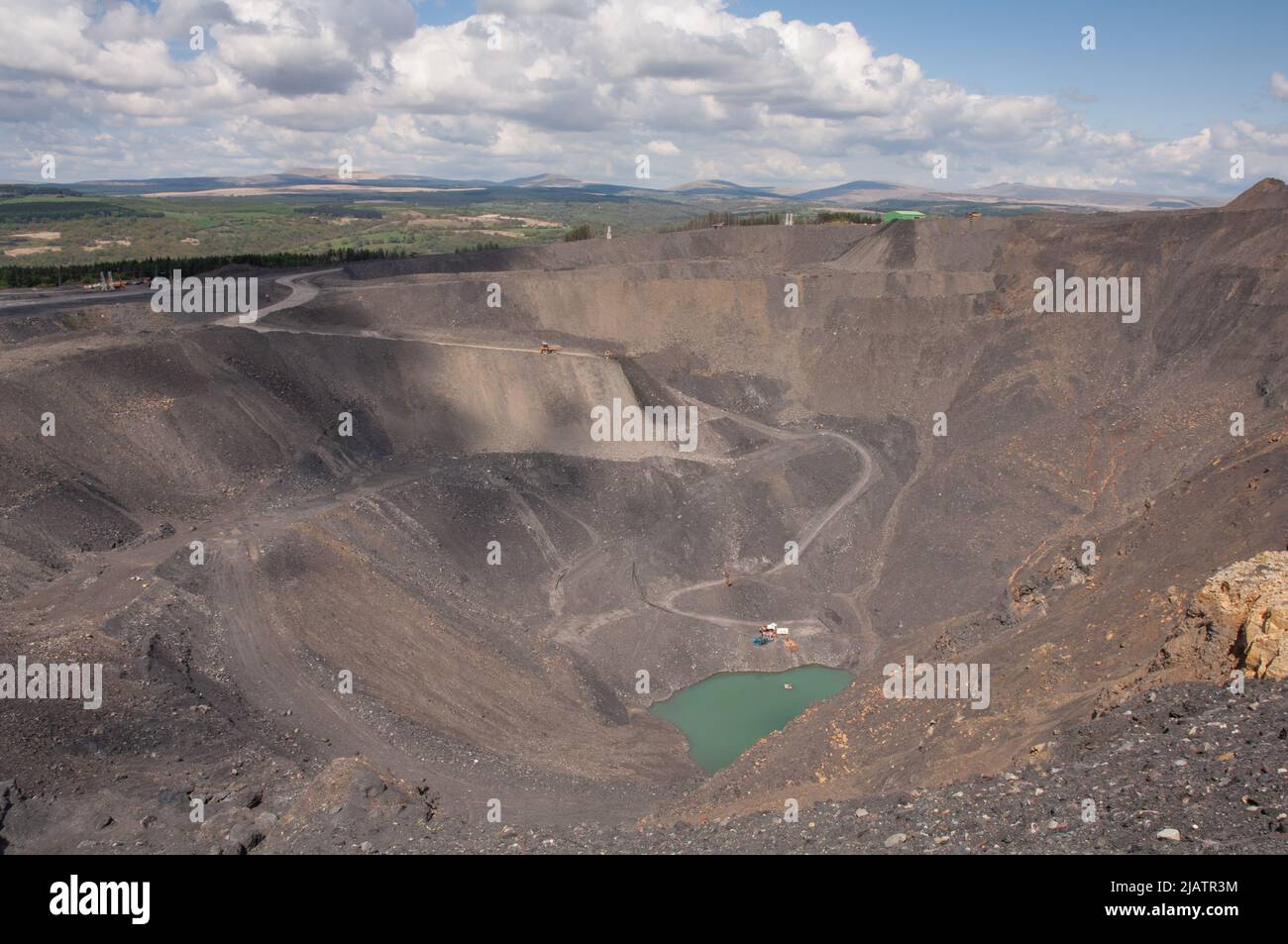 Pit being filled in with overburden Stock Photo - Alamy