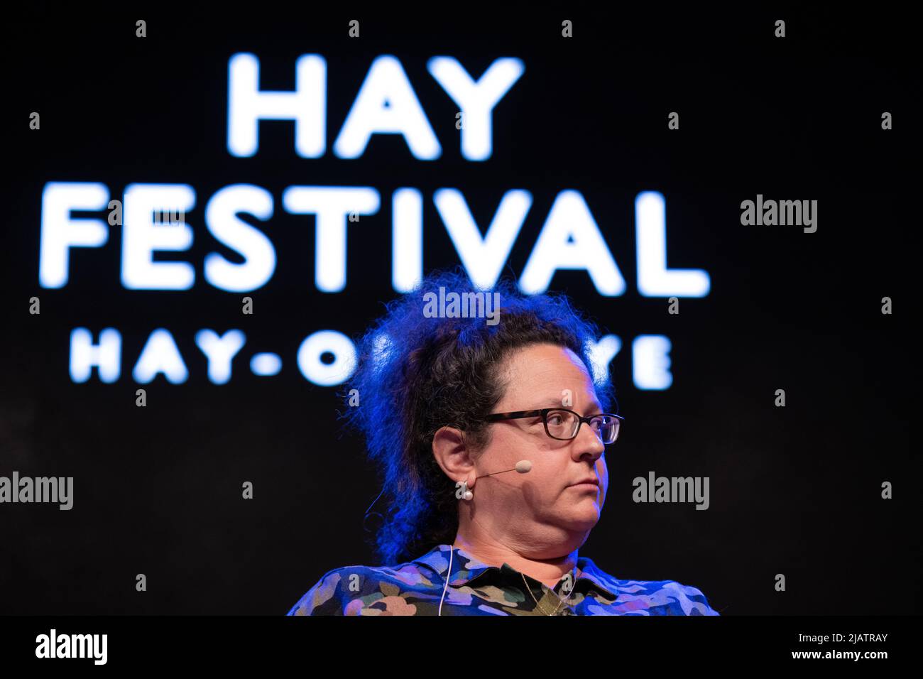 Hay-on-Wye, Wales, UK. 1st June, 2022. Sophie Hannah, SJ Parris aka ...