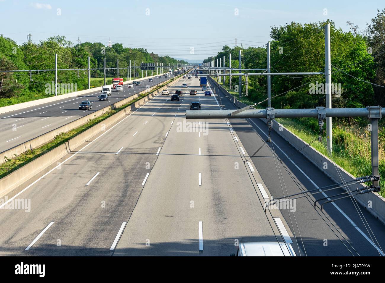 Electric highway, E-Highway In Frankfurt, Germany Stock Photo - Alamy