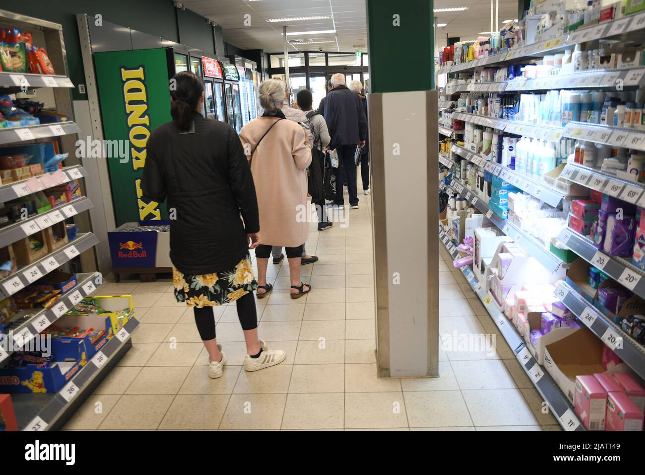 Copenhagen/Denmark/1st.June 2022/.365 Discount grocery store in danish ...