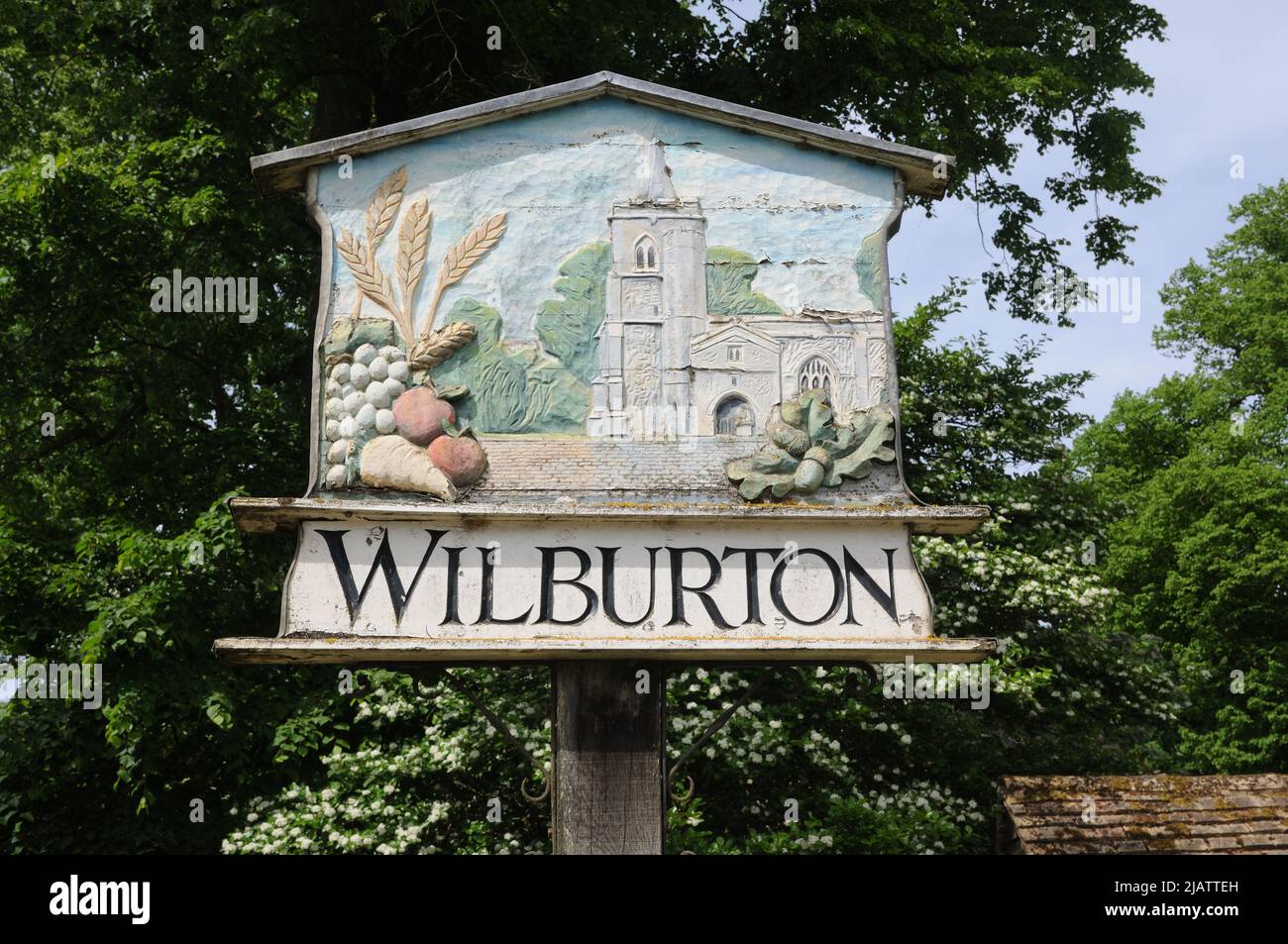 Wilburton village sign hi-res stock photography and images - Alamy