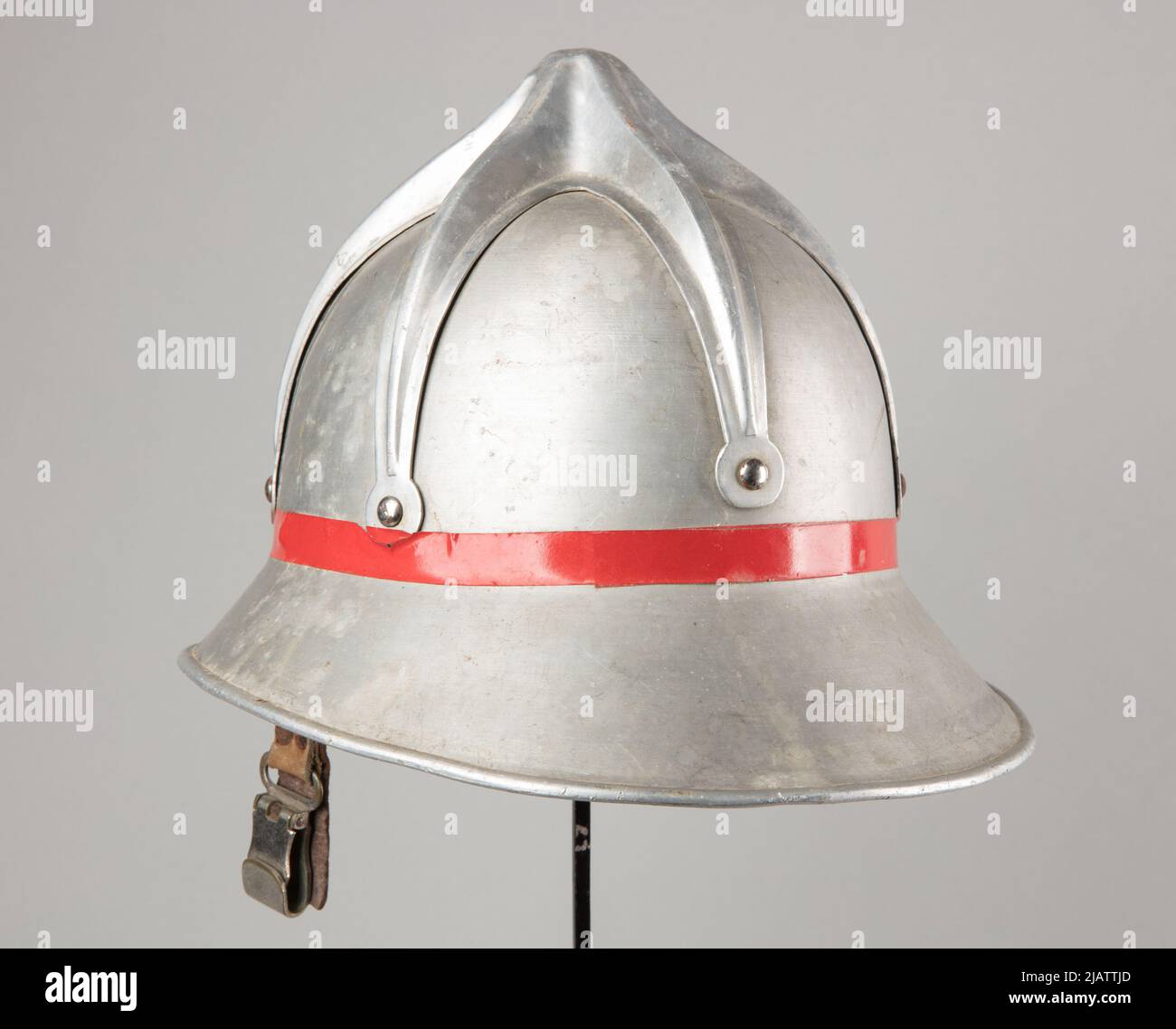 Austrian helmet, Vienna Fire Brigade unknown label Stock Photo - Alamy