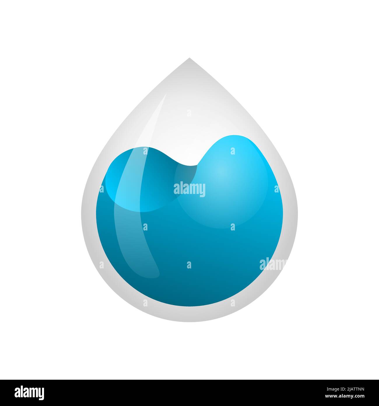 Blue drop of water logo template. Blue liquid container. Water droplet ...