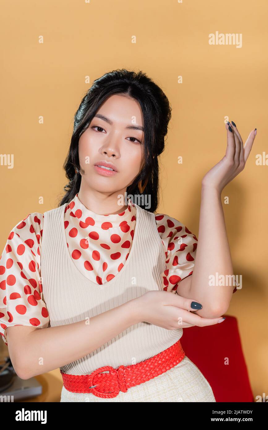 Retro model in studio hi-res stock photography and images - Alamy