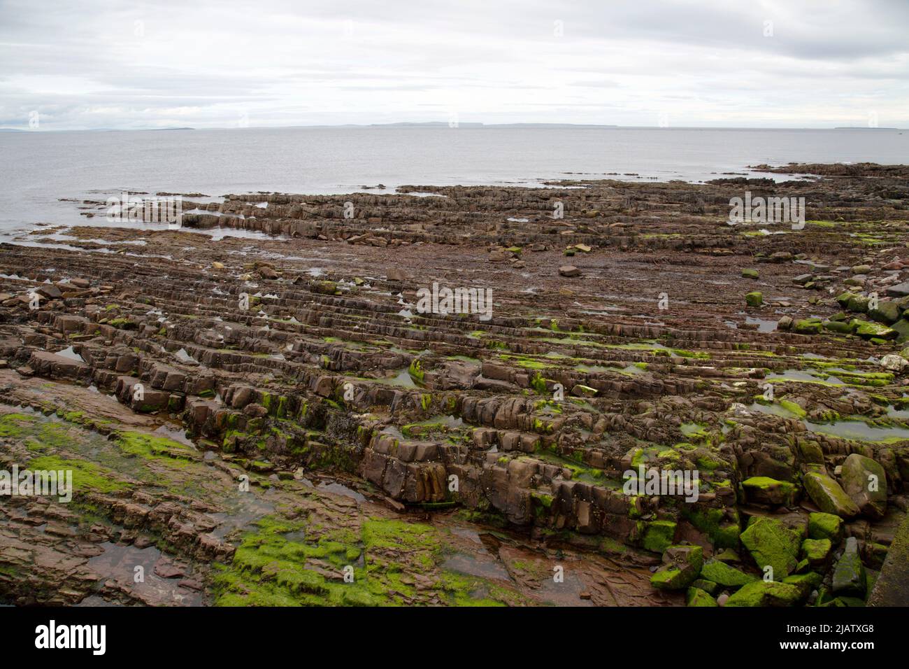 Coastal Rock Formations, John O'Groats, Caithness, Scotland Stock Photo ...