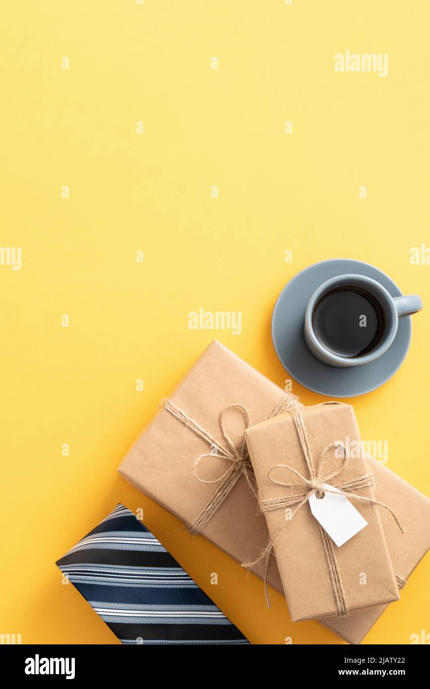 Father's day gift background design concept with gift box idea and ...