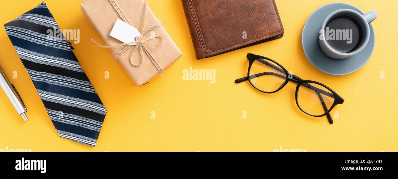 Father's day gift background design concept with gift box idea and ...