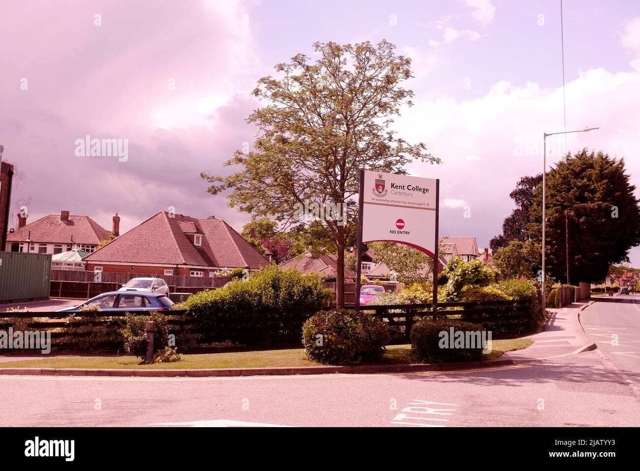 kent college and campus in city of canterbury,kent county,uk may 2022 ...