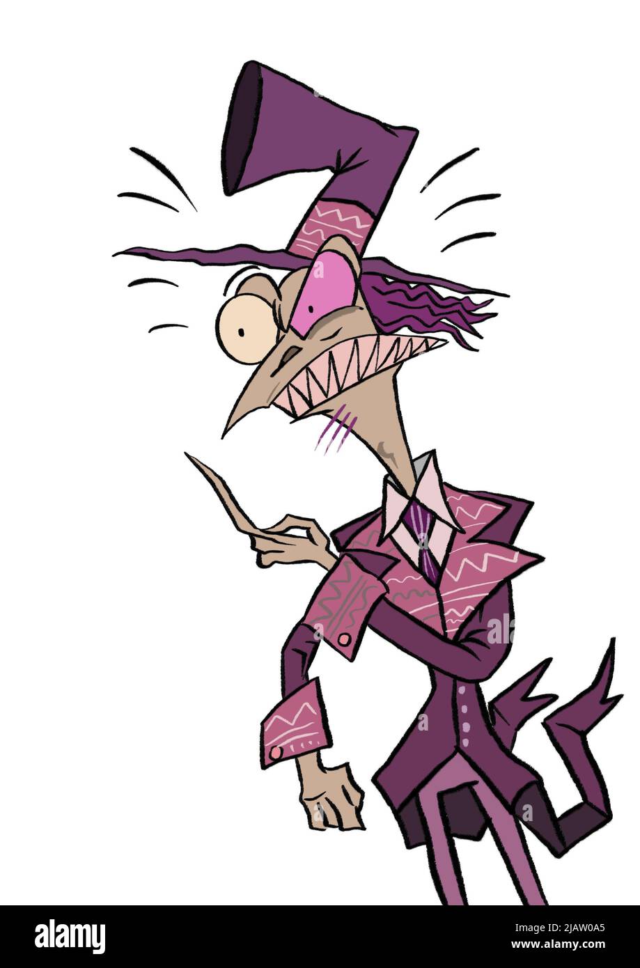 angry man in top hat cartoon character Stock Photo - Alamy