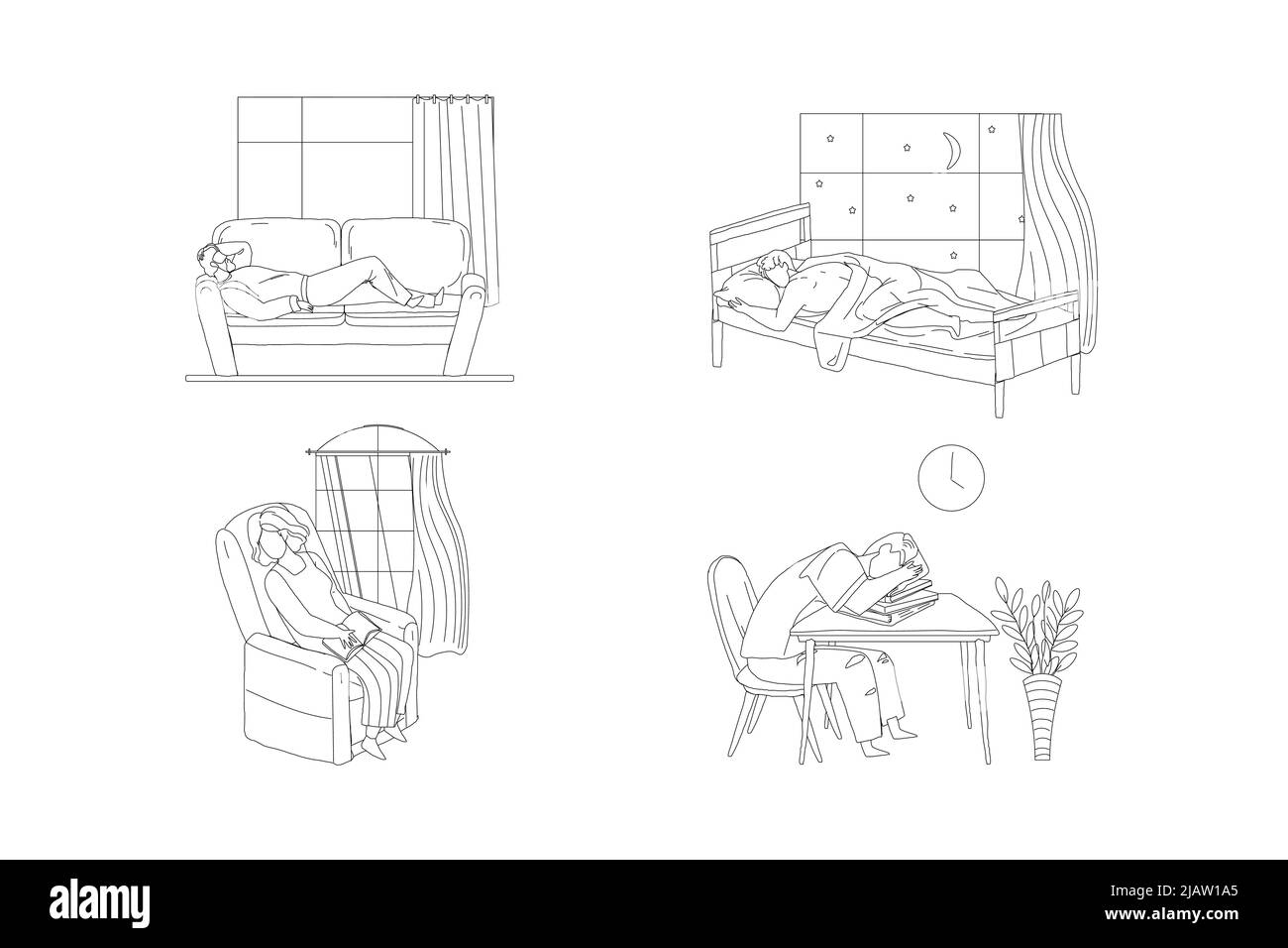 Scene people resting in Black and White Stock Photos & Images - Alamy