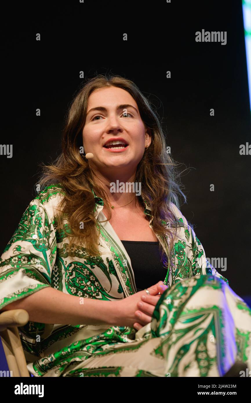 Hay-on-Wye, Wales, UK. 1st June, 2022. Nick Hayes, Ellen Miles, Louisa ...