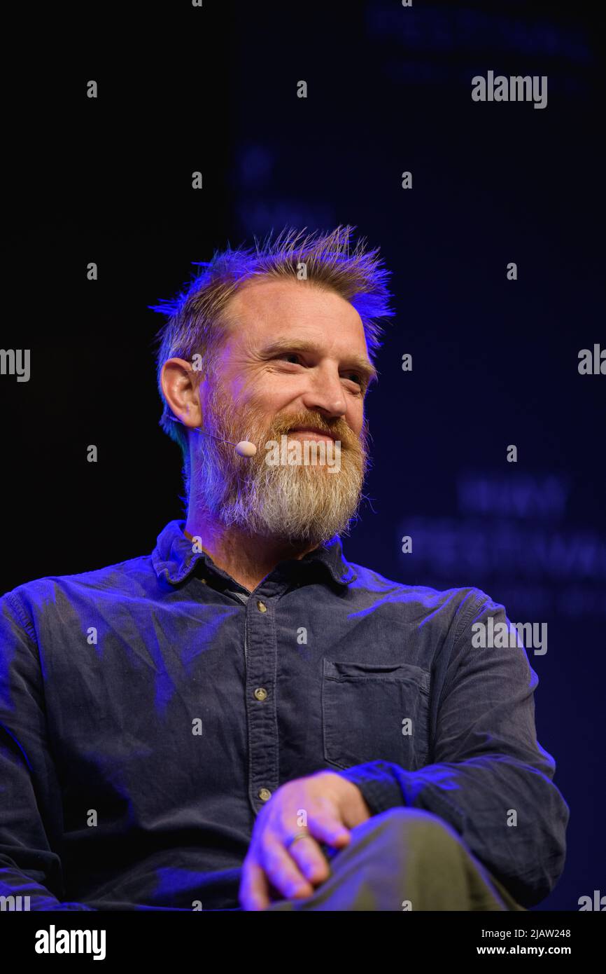 Hay-on-Wye, Wales, UK. 1st June, 2022. Nick Hayes, Ellen Miles, Louisa ...